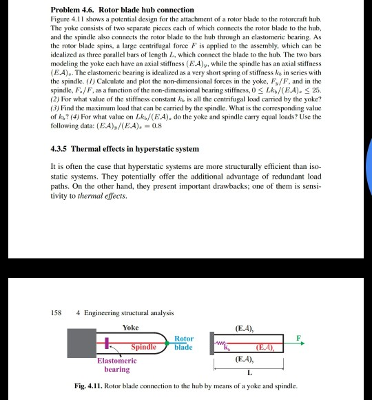 Problem 4.6. Rotor blade hub connection Figure 4.11 | Chegg.com