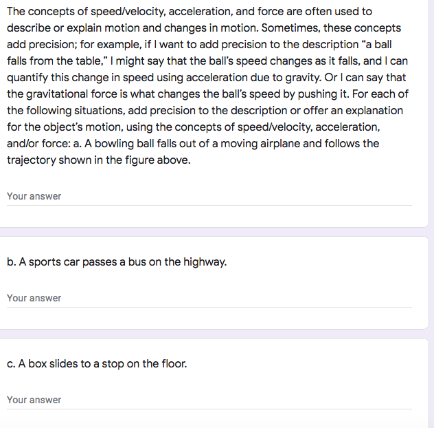 Solved The concepts of speed/velocity, acceleration, and | Chegg.com