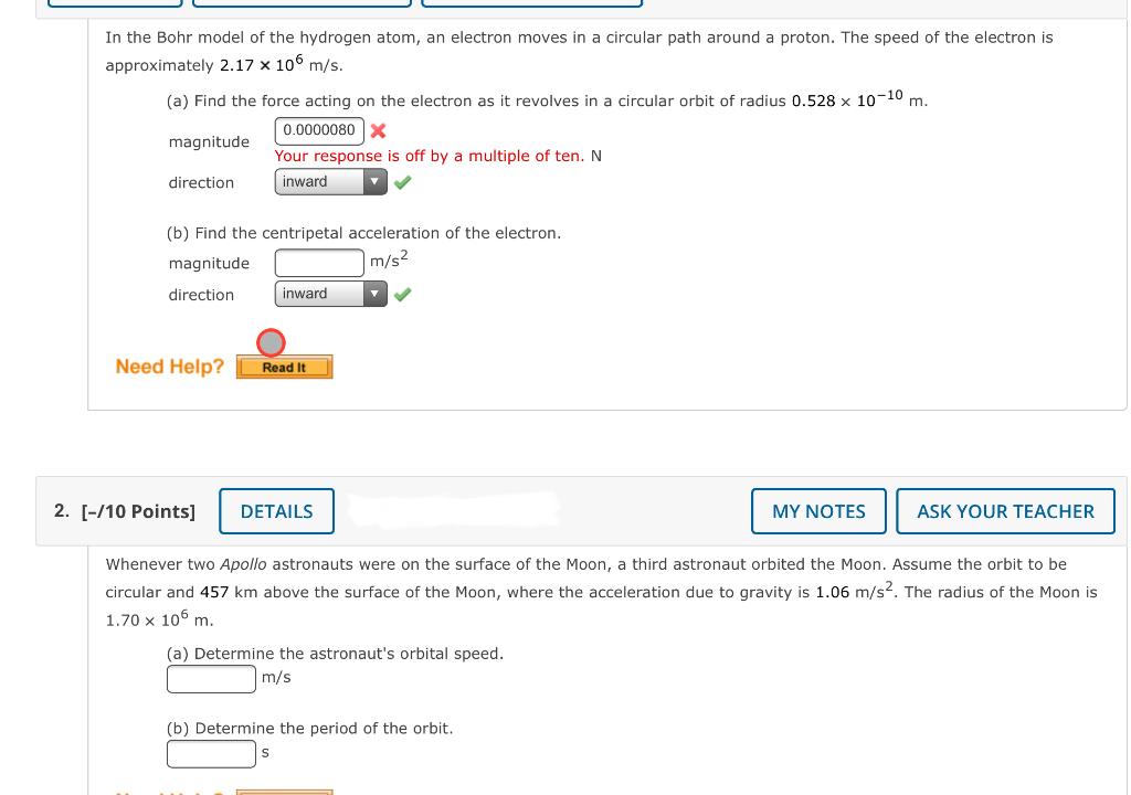 Solved In The Bohr Model Of The Hydrogen Atom An Electron