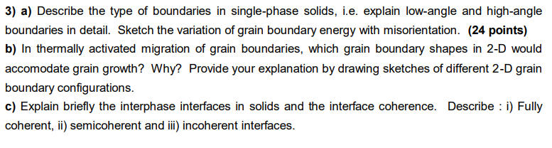 Solved 3) a) Describe the type of boundaries in single-phase | Chegg.com