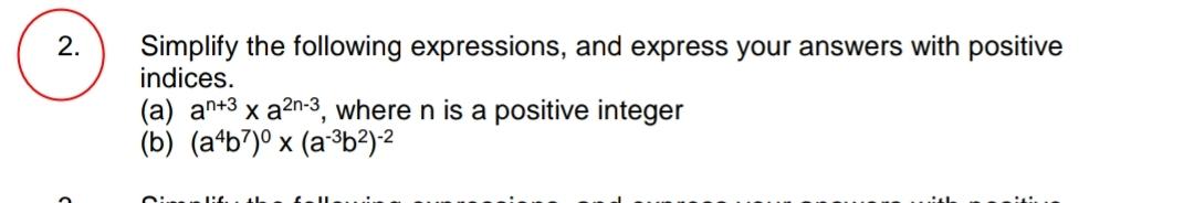 Solved Simplify the following expressions, and express your | Chegg.com
