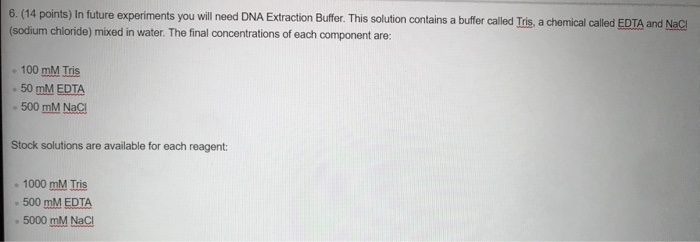 Solved Calculate the amount of each reagent needed to make | Chegg.com