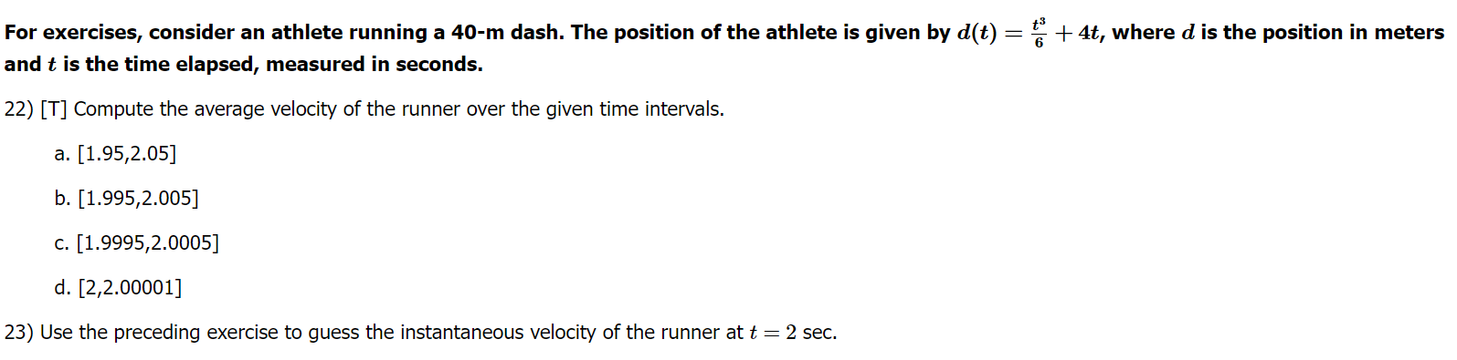 Solved For exercises, consider an athlete running a \\( | Chegg.com