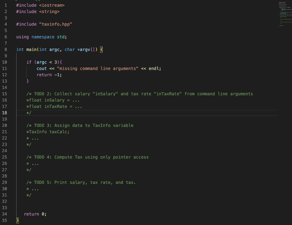 Solved Create a struct named Taxinfo with the salary and tax | Chegg.com