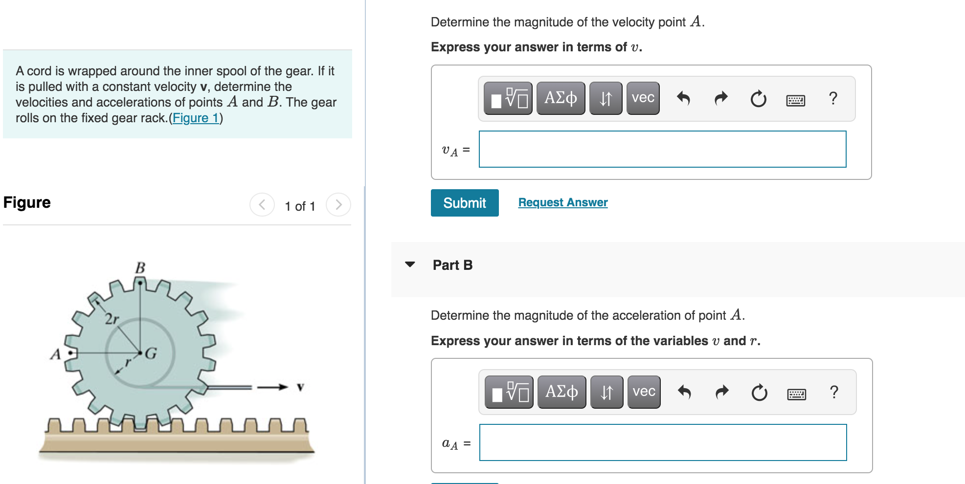 Solved Determine the magnitude of the velocity point A. | Chegg.com