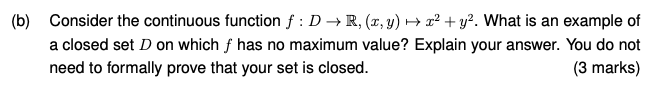 Solved (b) Consider the continuous function | Chegg.com