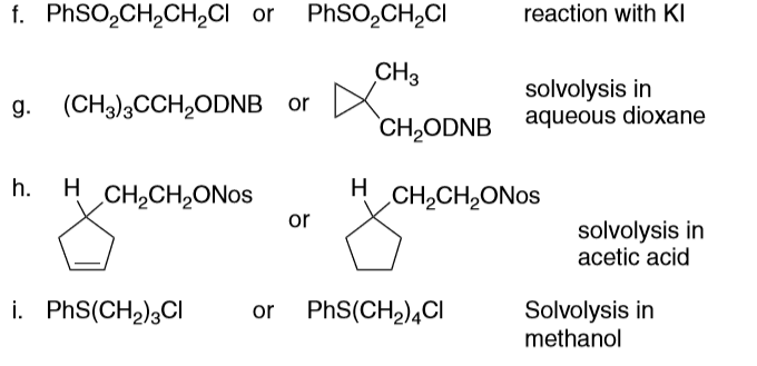 Solved f. PhSO CH2CH2Cl or PhSO2CH2C reaction with KI CH3 | Chegg.com