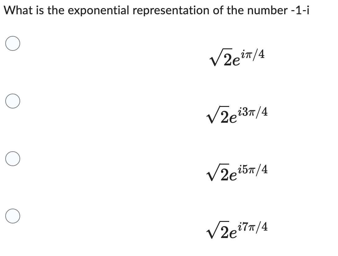 Solved What is the exponential representation of the number | Chegg.com