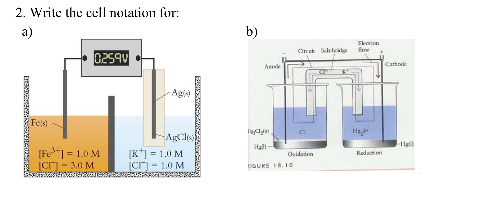 2. Write the cell notation for: | Chegg.com