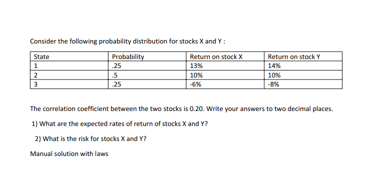 Solved Consider the following probability distribution for | Chegg.com