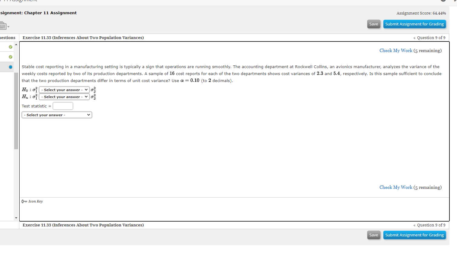 Solved signment: Chapter 11 Assignment Assignment Score: | Chegg.com