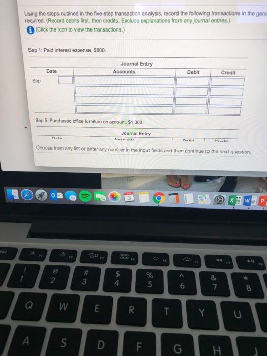 Solved Using the steps outlined in the five-step transaction | Chegg.com
