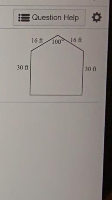 Solved determine the area of the cross section of a house | Chegg.com