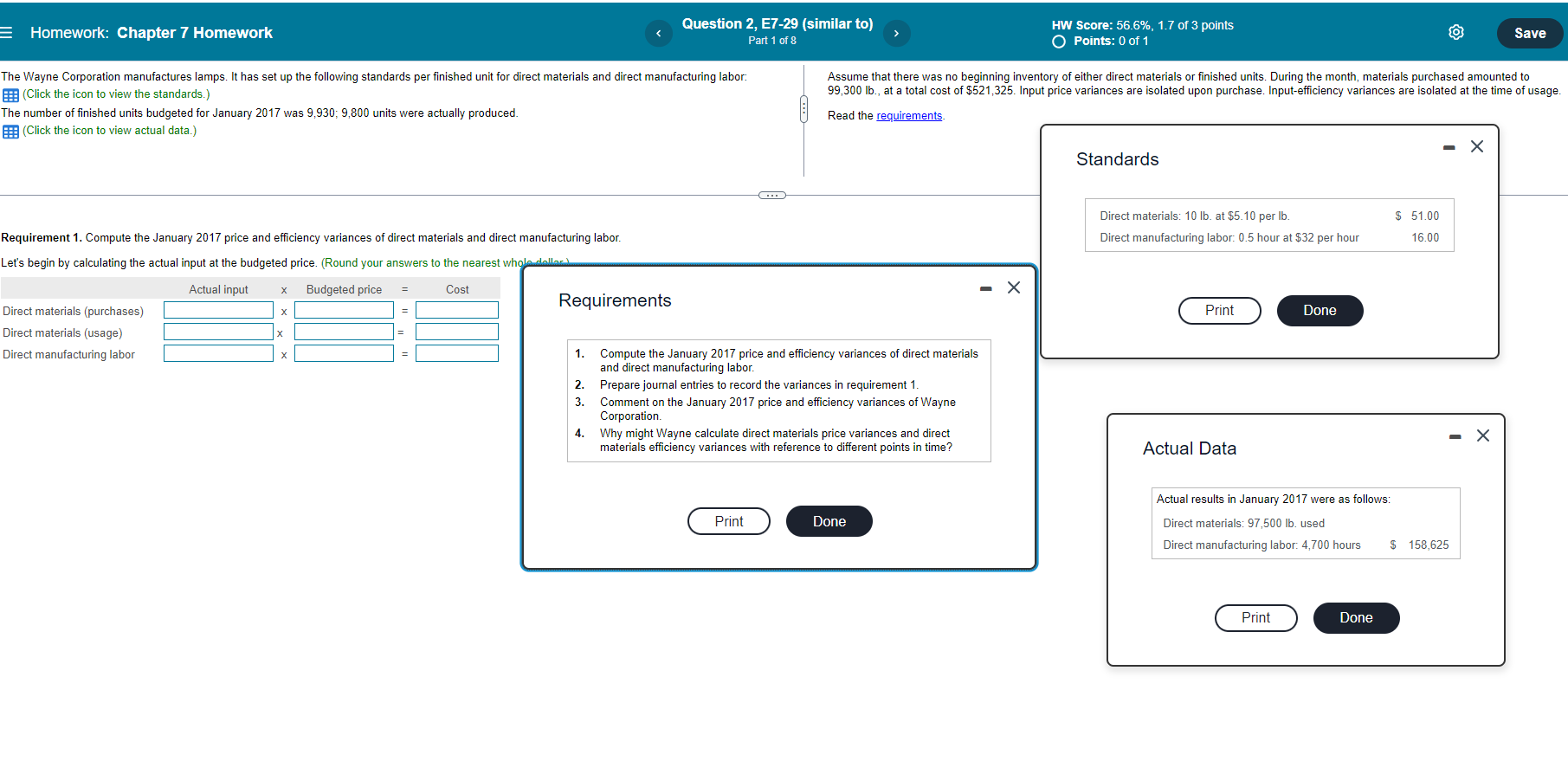 Solved = Homework: Chapter 7 Homework Question 2, E7-29 | Chegg.com