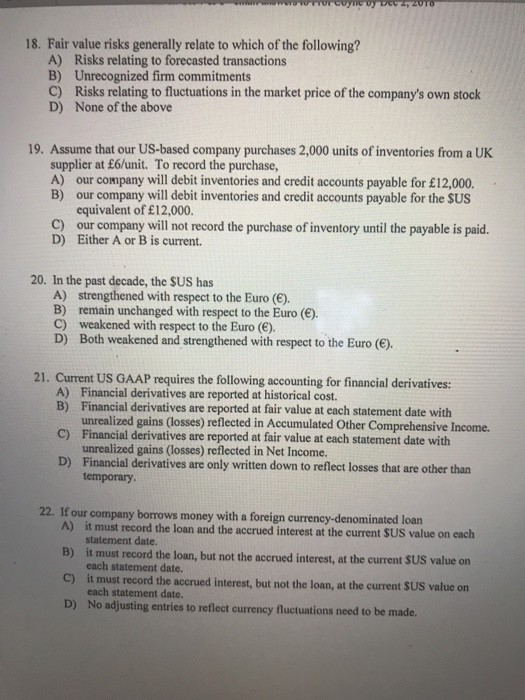 Solved 18 Fair Value Risks Generally Relate To Which Of The Chegg solved-18-fair-value-risks-generally-relate-to-which-of-the-chegg