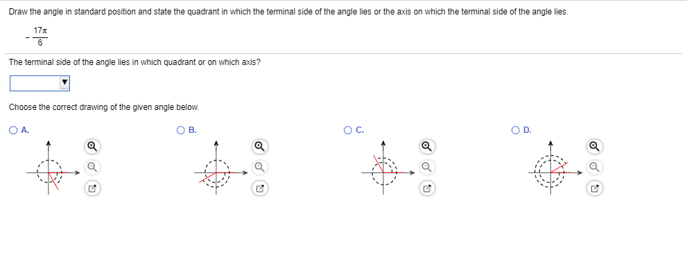Solved Draw the angle in standard position and state the | Chegg.com
