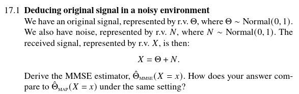 Solved We have an original signal, represented by r.v. Θ, | Chegg.com