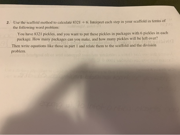 Solved 6. Interpret each step in your scaffold in terms of | Chegg.com