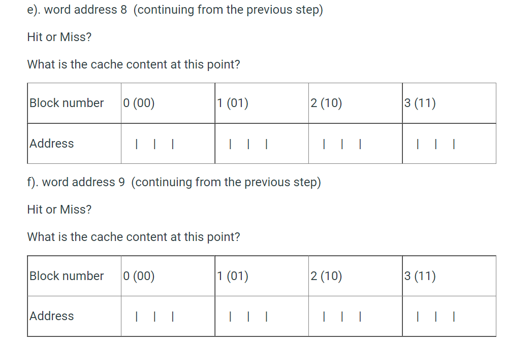 Solved 4. (4pts) Assume that you have a direct-mapped cache | Chegg.com