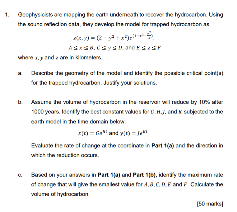 Solved 1 Geophysicists Are Mapping The Earth Underneath To Chegg
