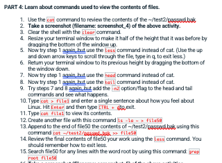 Solved I need help with how to code these in terminal. Any | Chegg.com
