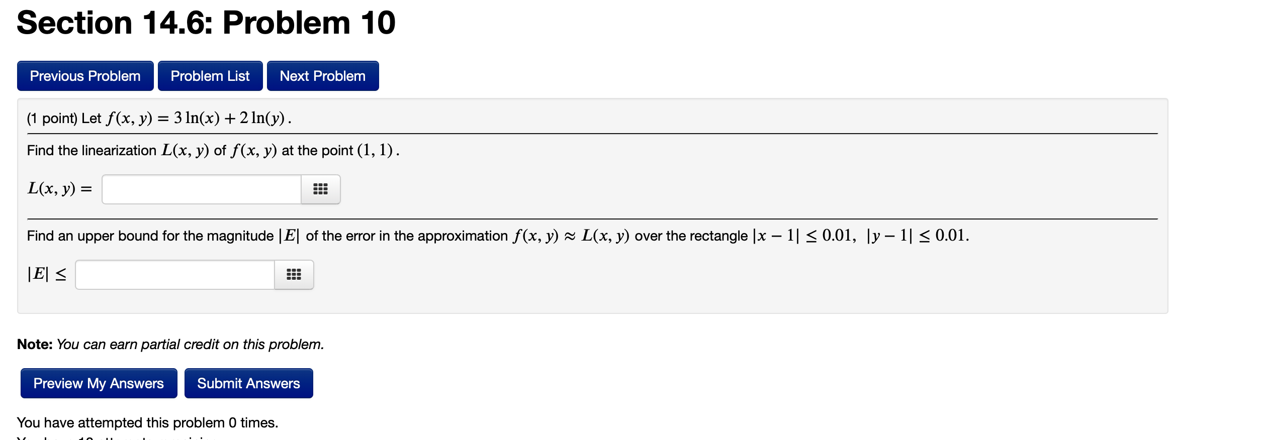 Solved Section 14 6 Problem 10 Previous Problem Problem