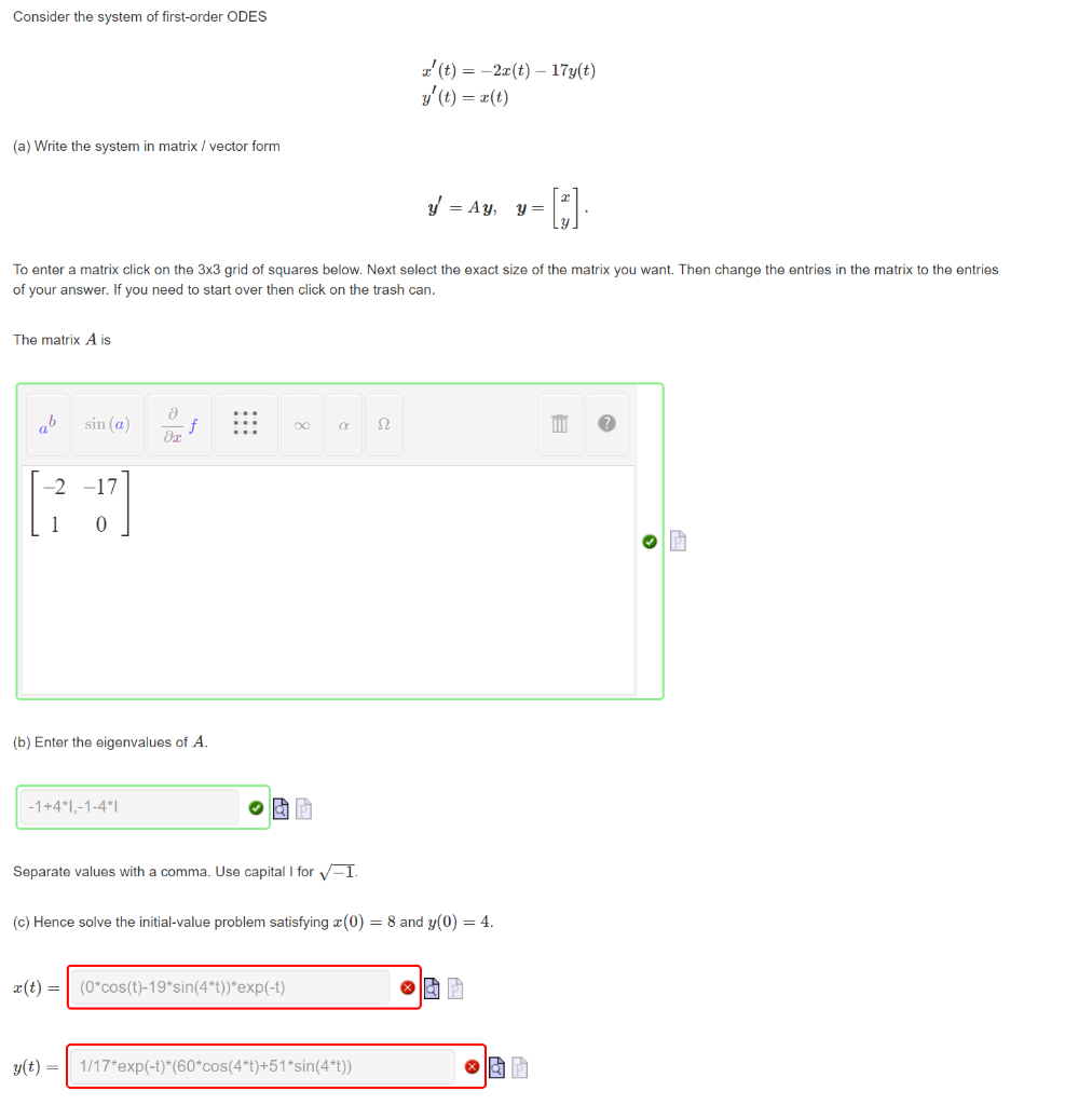 Solved Consider the system of first-order ODES d'(t) = | Chegg.com