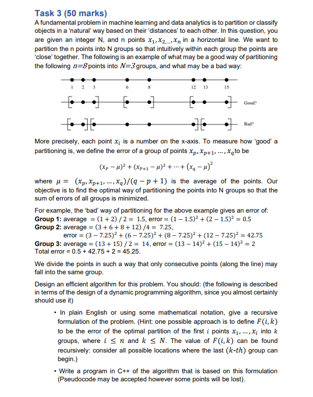 Solved Task 3 (50 ﻿marks)A fundamental problem in machine | Chegg.com
