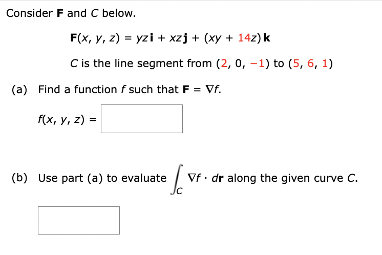 Solved Consider F and C below. F(x,y)=x2i+y2j C is the arc | Chegg.com