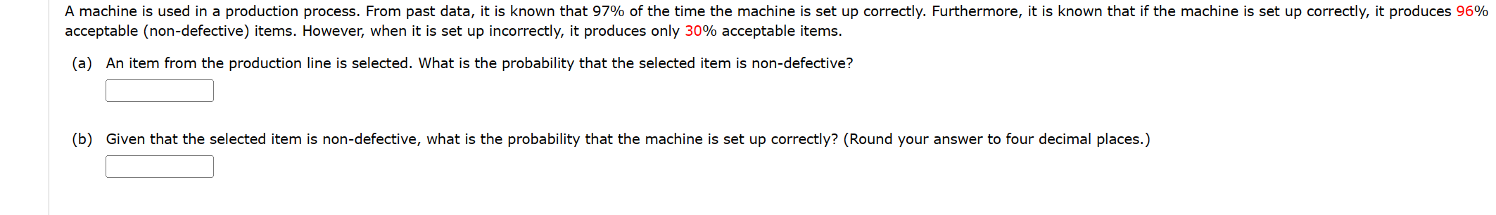 Solved acceptable (non-defective) items. However, when it is | Chegg.com