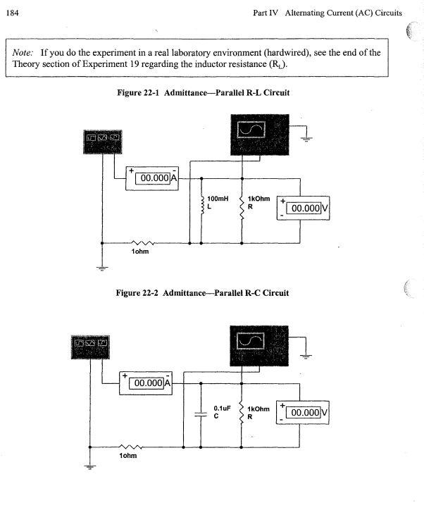 Solved EXPERIMENT Name Date 22 Admittance of Parallel AC | Chegg.com