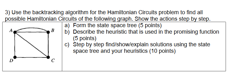 3 Use The Backtracking Algorithm For The Hamiltonian 