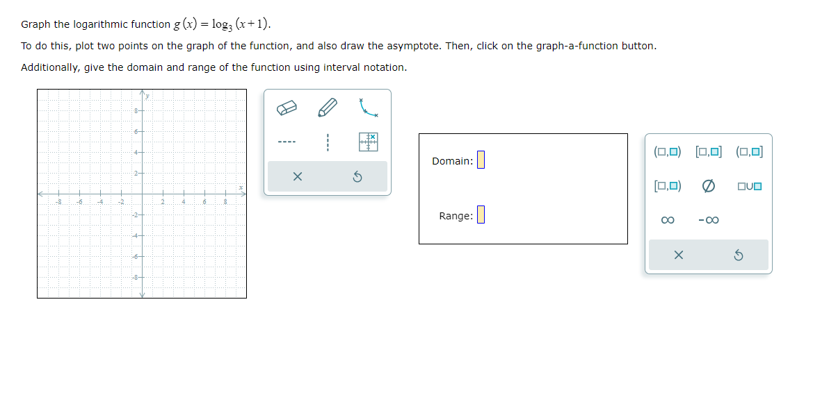 Solved Graph the logarithmic function \\( g(x)=\\log | Chegg.com