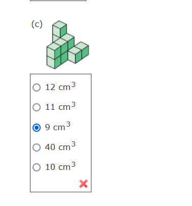 Solved Each cube represents 1 cm3. Determine the volume | Chegg.com