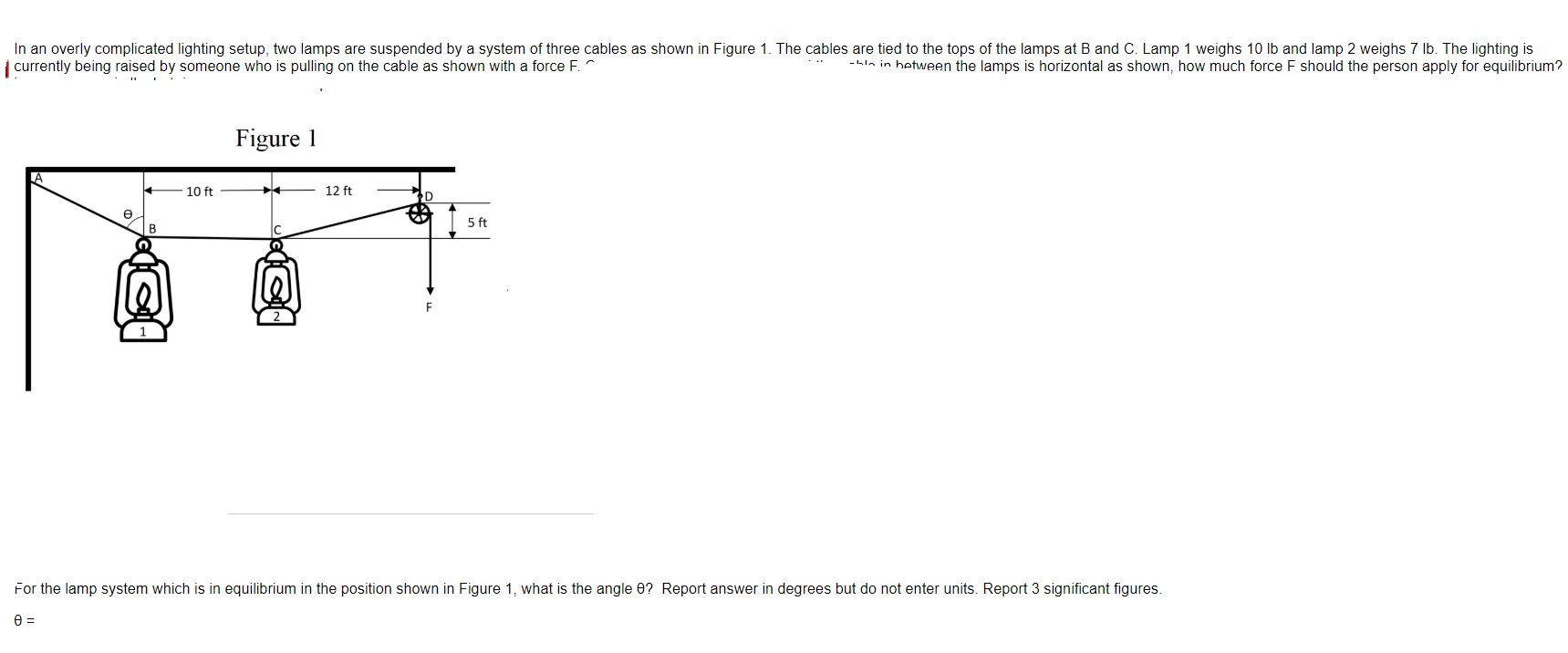 Solved In an overly complicated lighting setup, two lamps | Chegg.com
