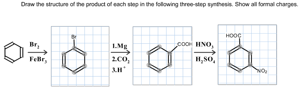 Solved Draw the structure of the product of each step in the | Chegg.com