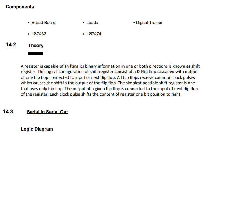 Solved Components • Bread Board Leads · Digital Trainer • | Chegg.com