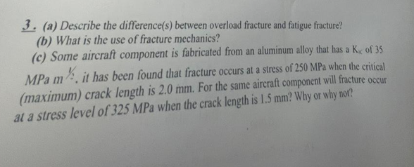 Solved 3. (a) Describe the difference(s) between overload | Chegg.com