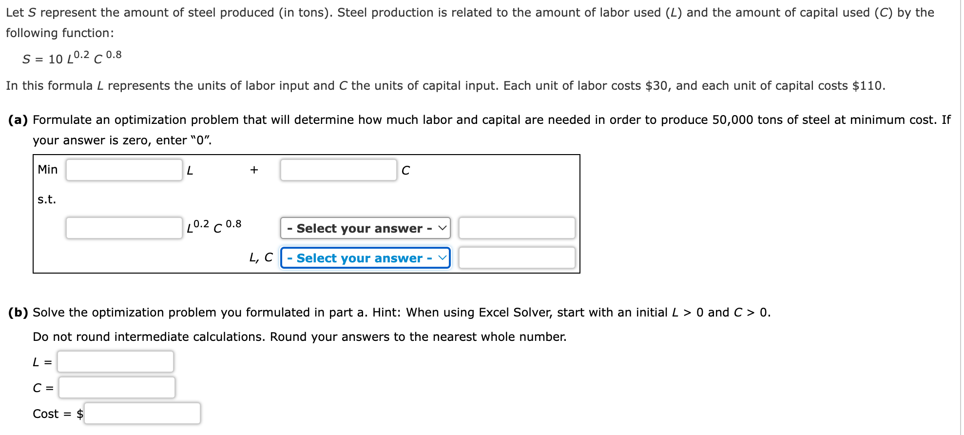 Solved The options for both of the "select you answer" | Chegg.com