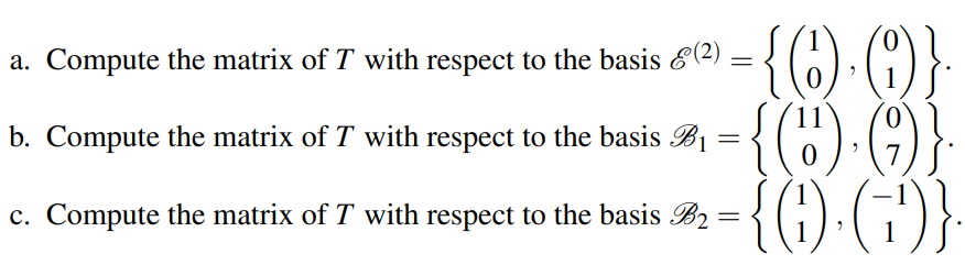 Solved 1. Define the linear operator T:R2→R2 by | Chegg.com