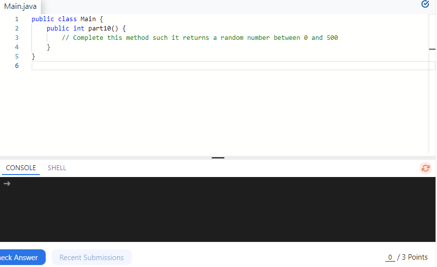 Solved Main.java 1 public class Main \{ public int part10() | Chegg.com Solved Main.java 1 public class Main \{ public int part10() | Chegg.com