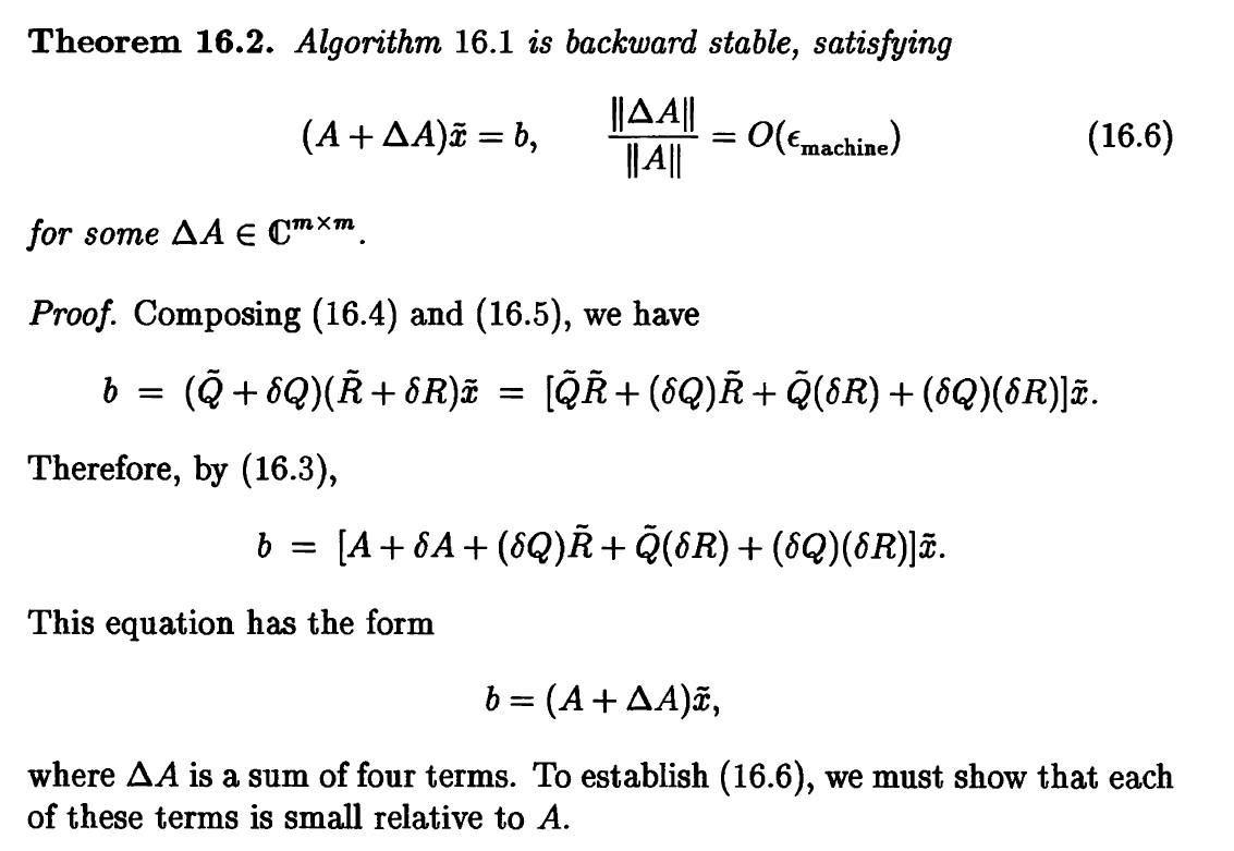 Question 23.2, Page 177, Numerical Linear Algebra | Chegg.com