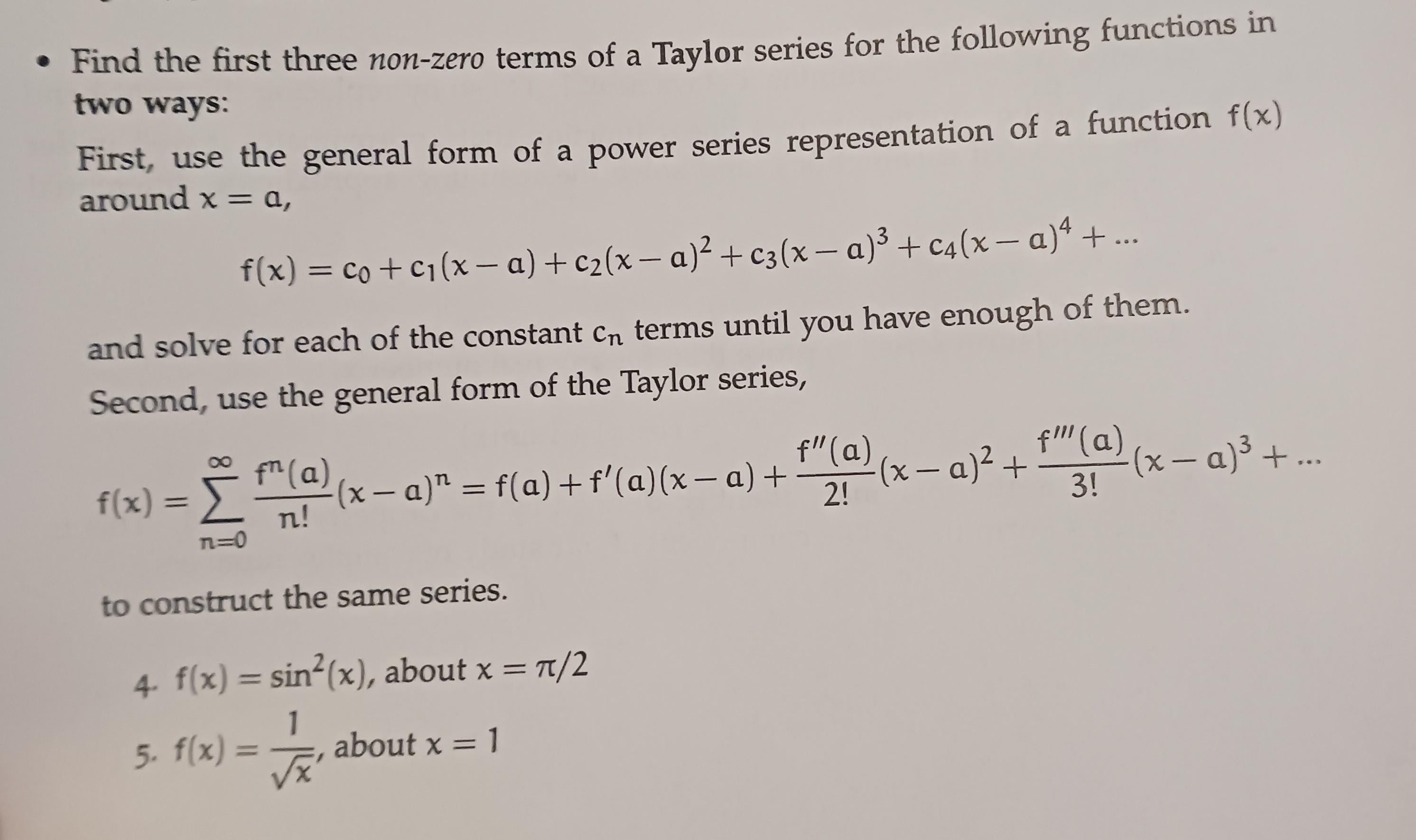 Solved - Find the first three non-zero terms of a Taylor | Chegg.com