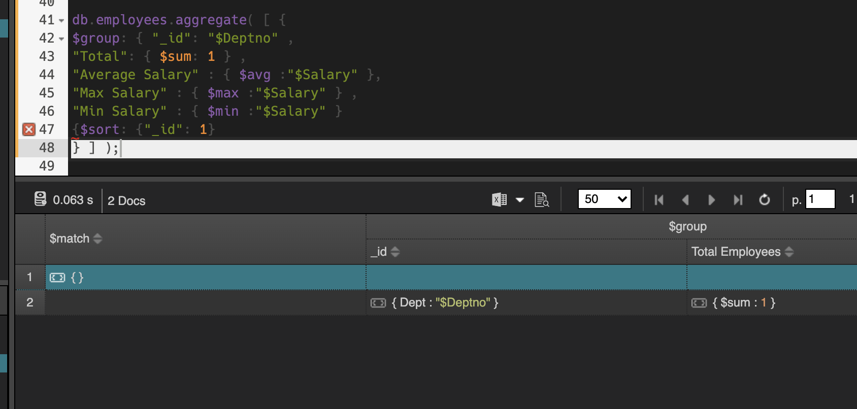 Solved Please hep me to fix these 2 errors in MongoDb | Chegg.com