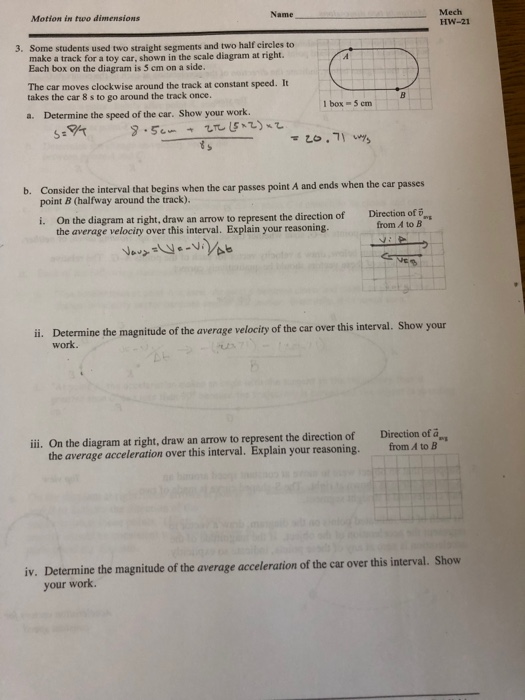 Solved Mech HW-21 Name Motion in two dimensions 3. Some | Chegg.com