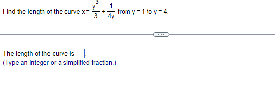 Solved Find the length of the curve x=3y3+4y1 from y=1 to | Chegg.com