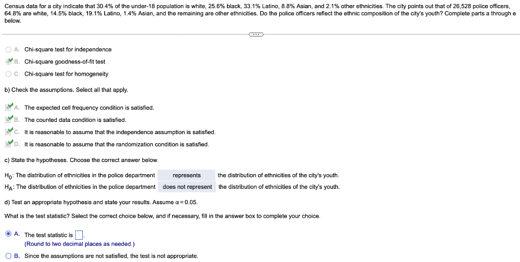 Solved Census data for a city indicate that 30.4% of the | Chegg.com