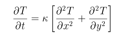 Solved For the two-dimensional heat equation, set up the | Chegg.com
