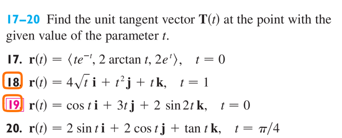 Solved Find the unit tangent vector T(t) at the point with | Chegg.com