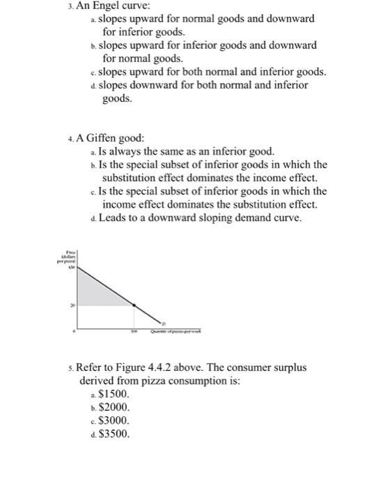 Solved 3. An Engel curve: a. slopes upward for normal goods | Chegg.com